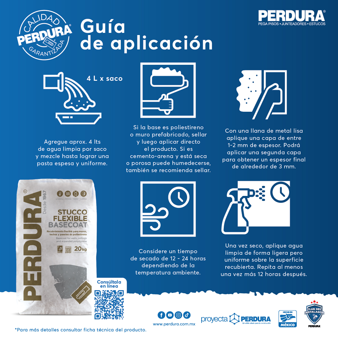 Stucco Flexible Basecoat - Perdura